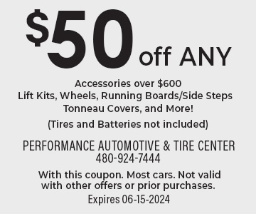 Coupons & Monthly Specials - Performance Automotive and Tire Center